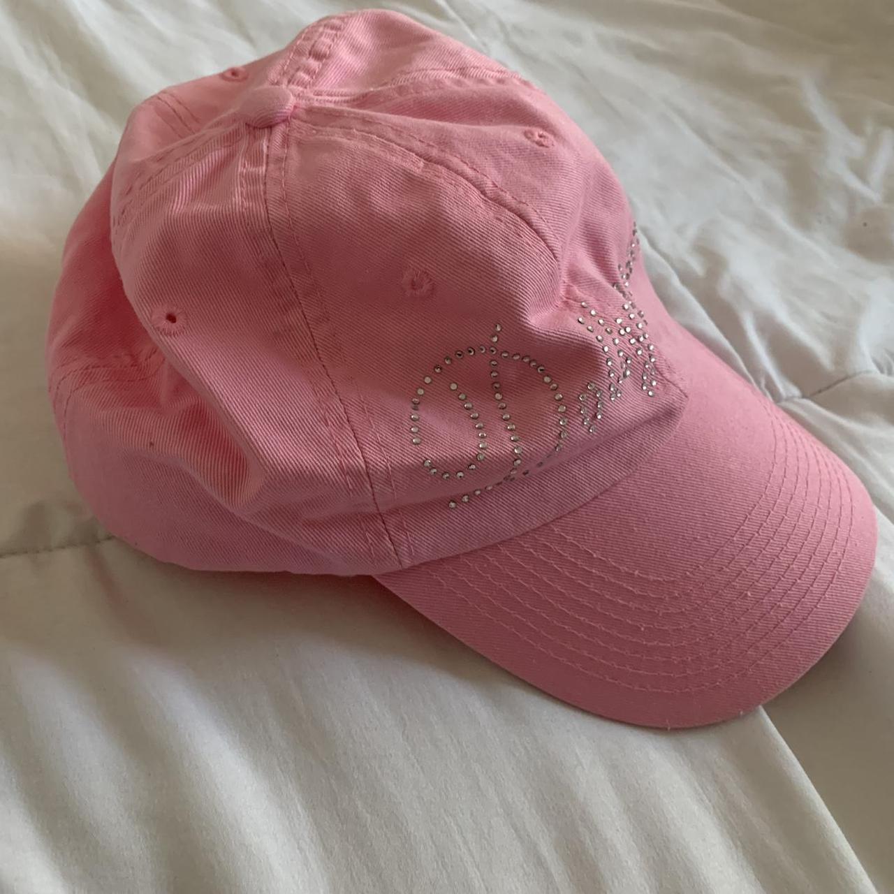 Dollywood pink rhinestone hat 🎀 #y2k #pink... - Depop