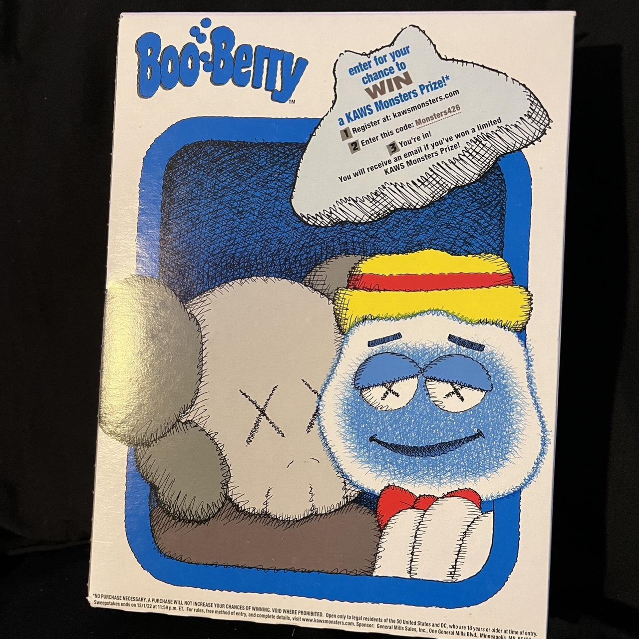 {Kaws} Boo-Berry Cereal -OPENED - Depop