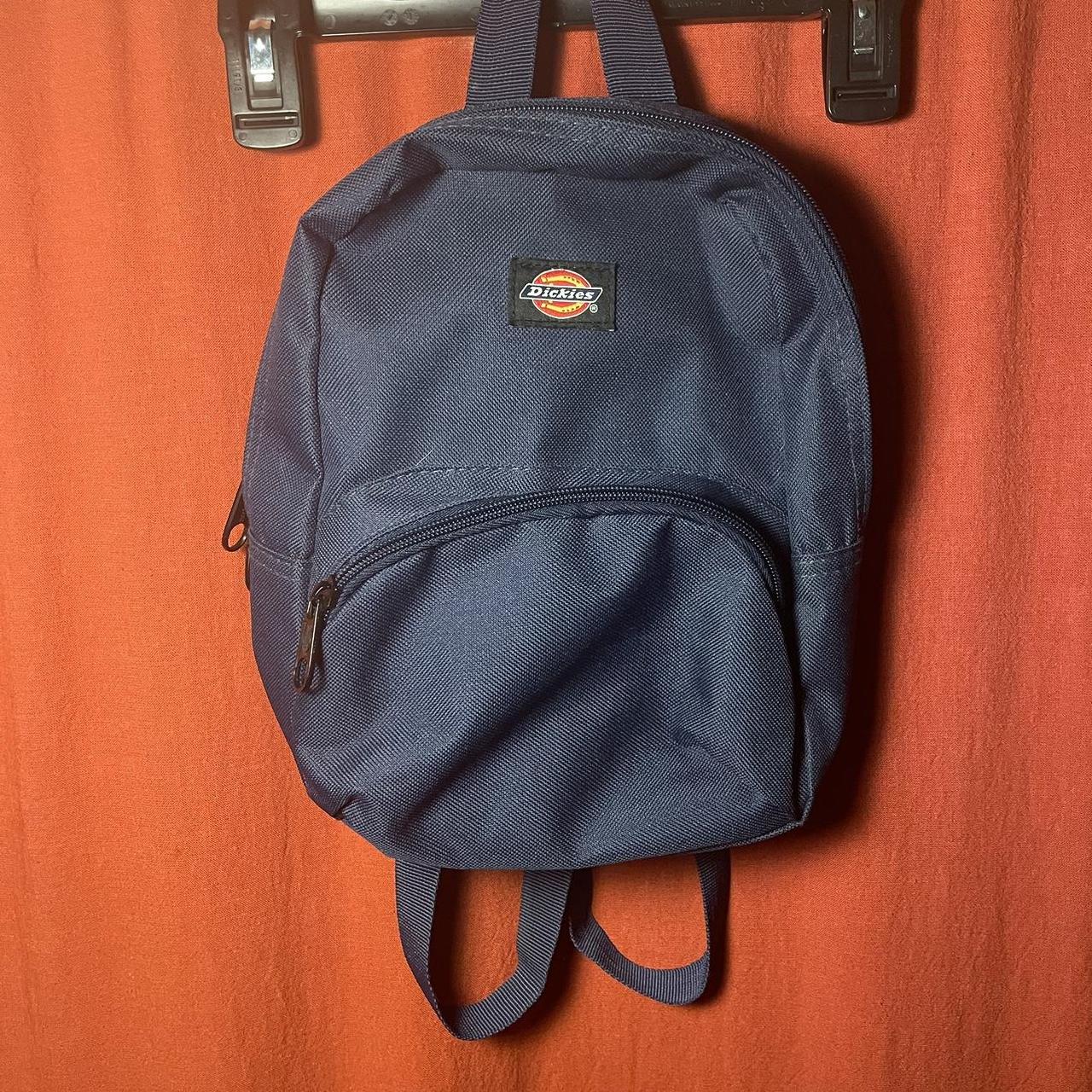Navy blue dickies mini backpack - Depop