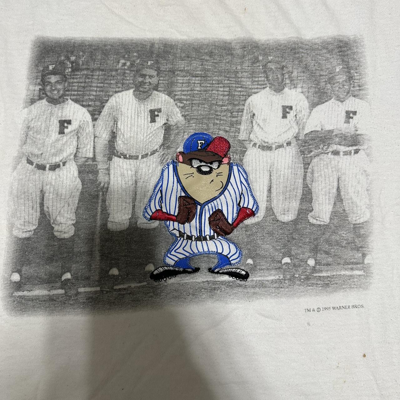 Vintage 1995 Taz Warner Bros baseball Tee Size... - Depop