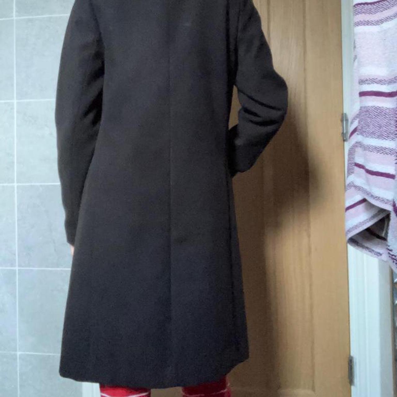 Knee length, black overcoat Dark academia, office... - Depop