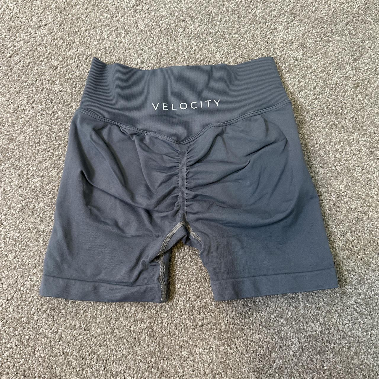 Velocity - navy scrunch shorts Perfect condition Small | Depop