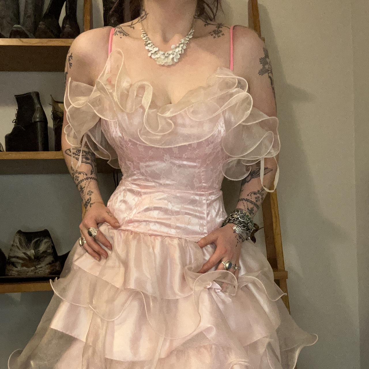 Rare Vintage Whimsical Coquette 1950’s Prom Dress... - Depop