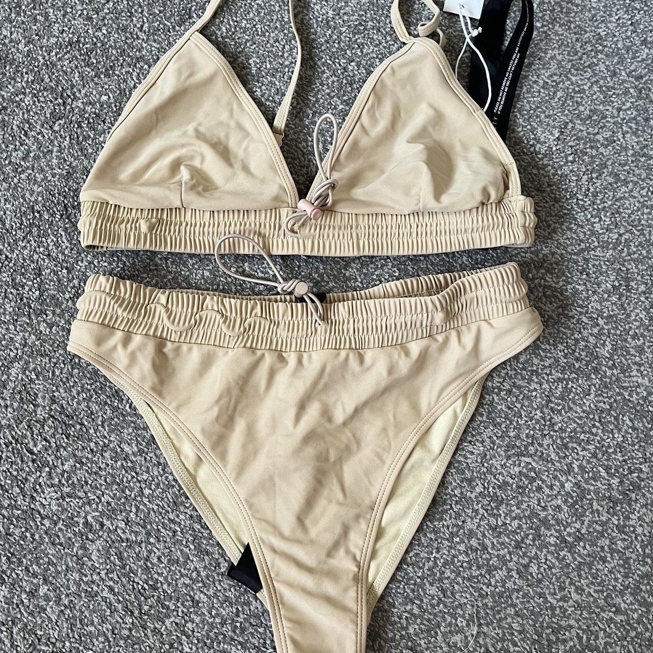 Women's Cream and Tan Bikinis-and-tankini-sets | Depop