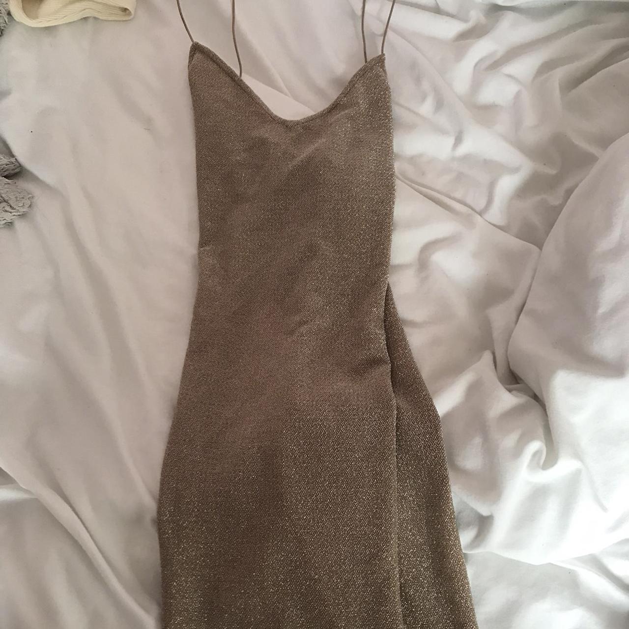 Gold sparkly h and m dress So cute and easily... - Depop