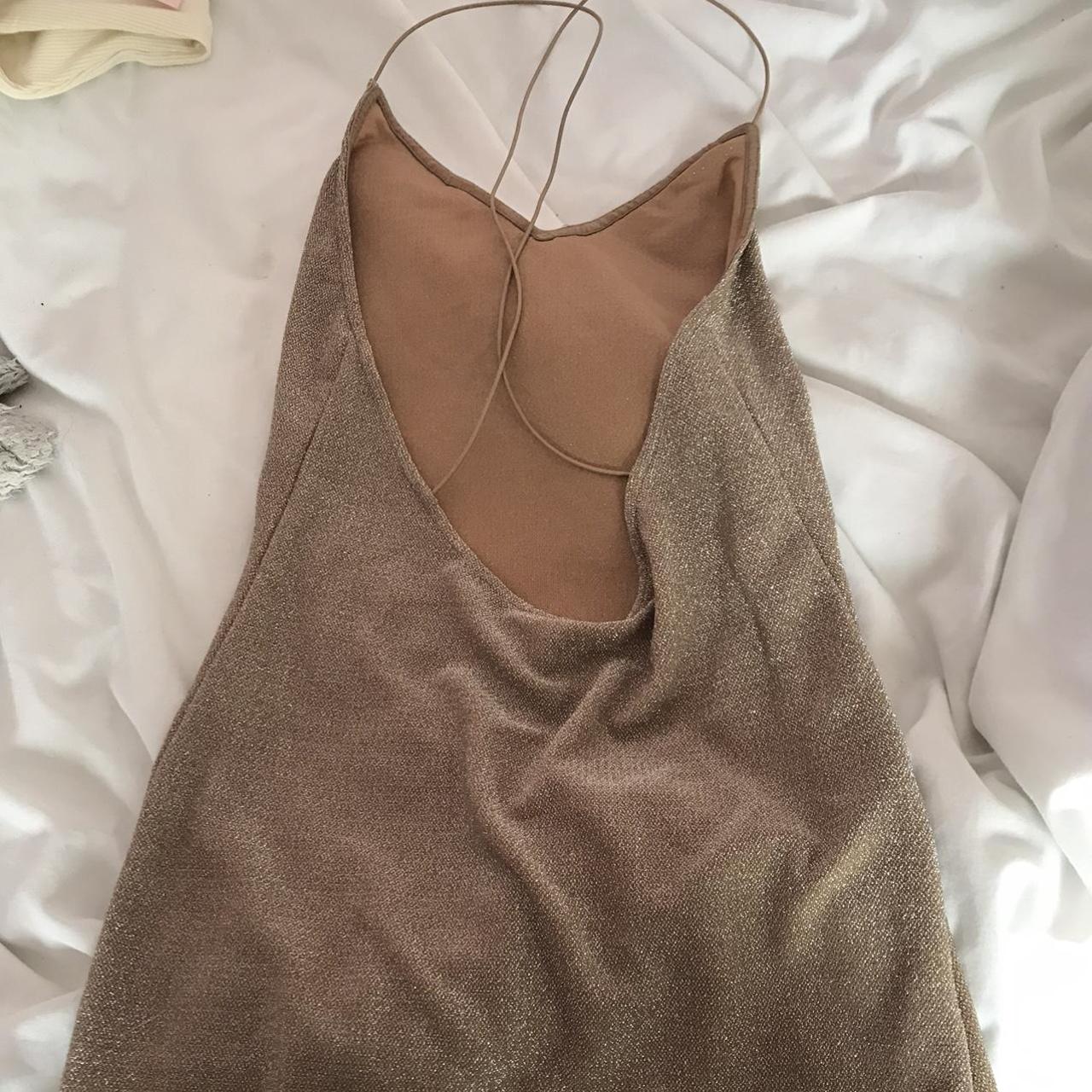 Gold sparkly h and m dress So cute and easily... - Depop