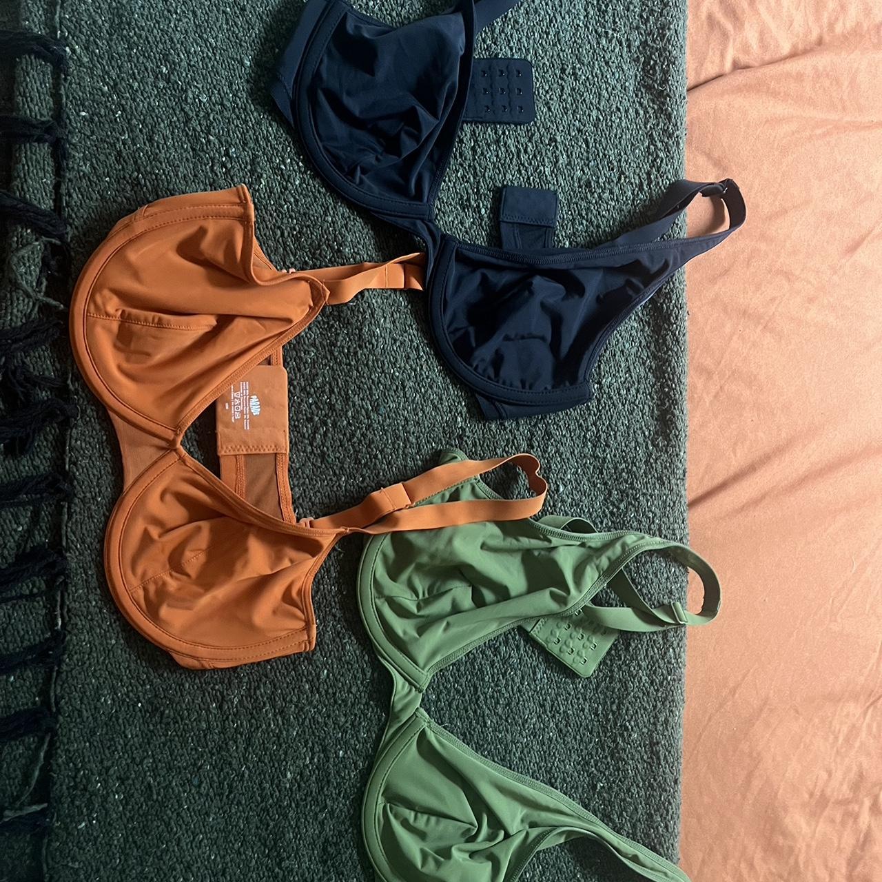 Parade Women's Black and Orange Bra | Depop