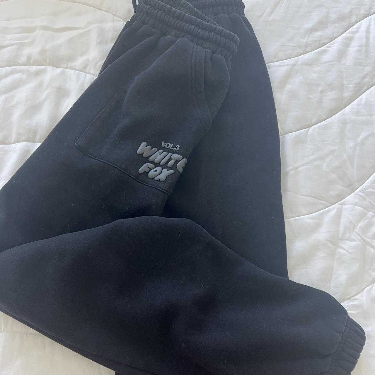 Black white fox sweats Size medium - Depop