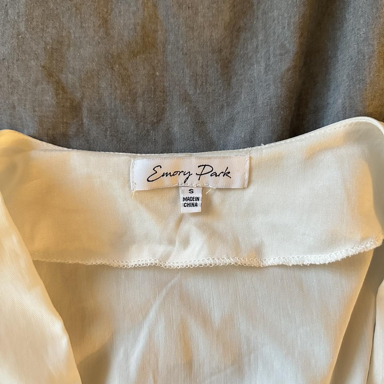 White emory park tie top white excellent condition - Depop
