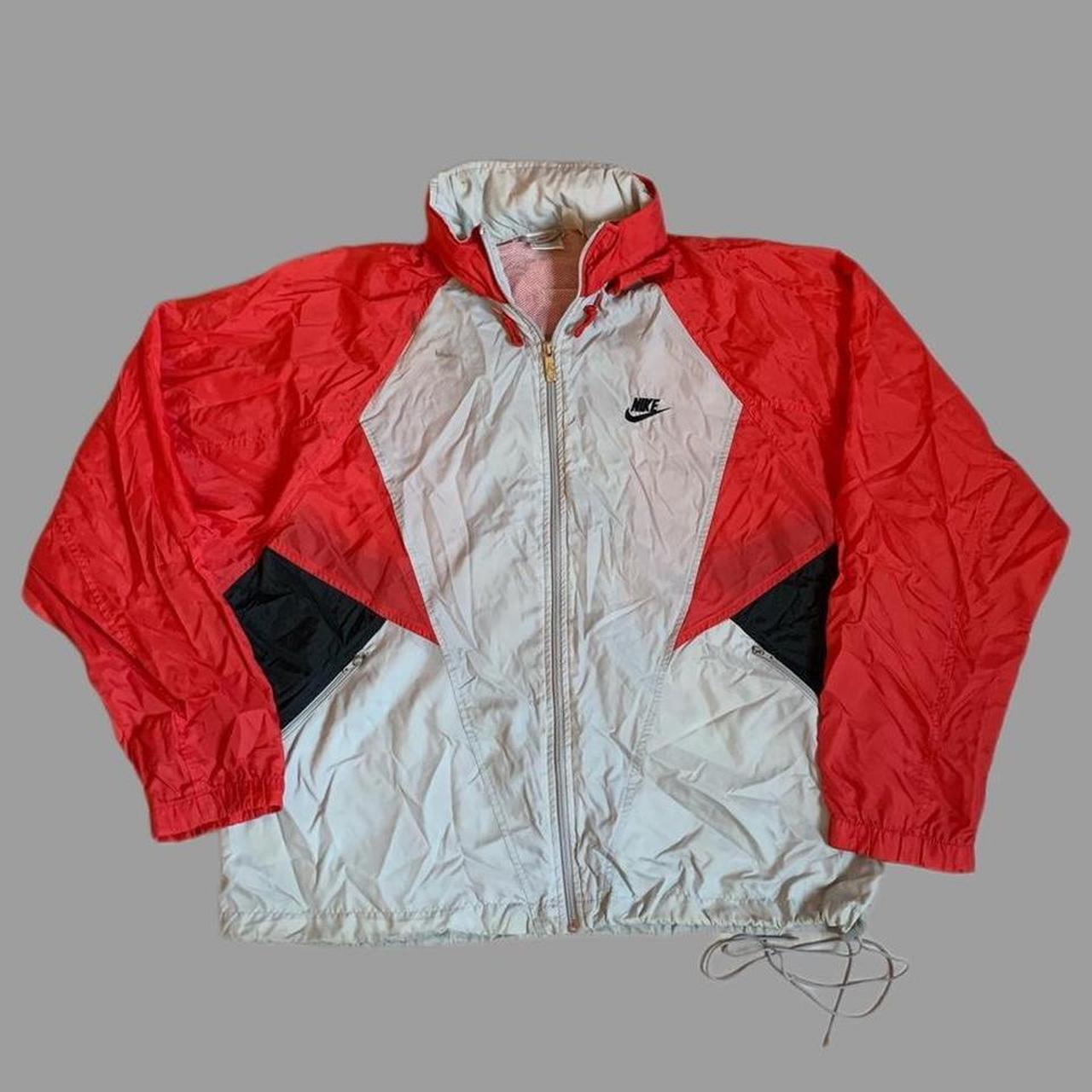 Vintage 1980s/1990s Nike Zip Up Windbreaker Super... - Depop