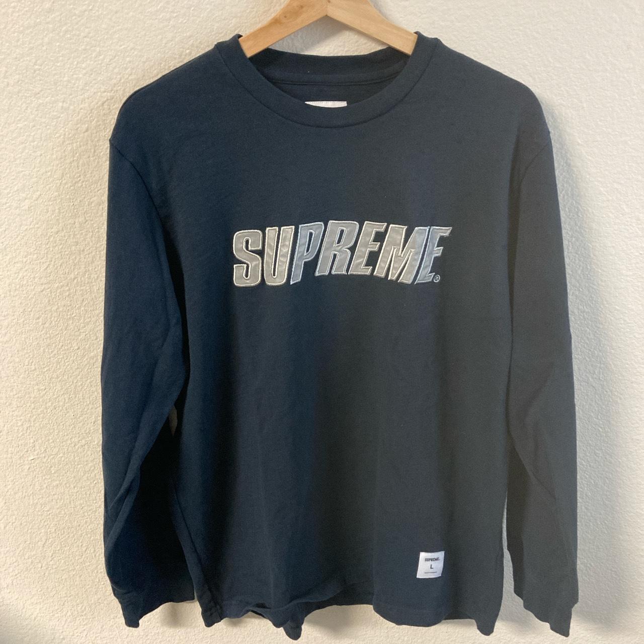 Supreme long sleeve shirt Size Large Measurements... - Depop