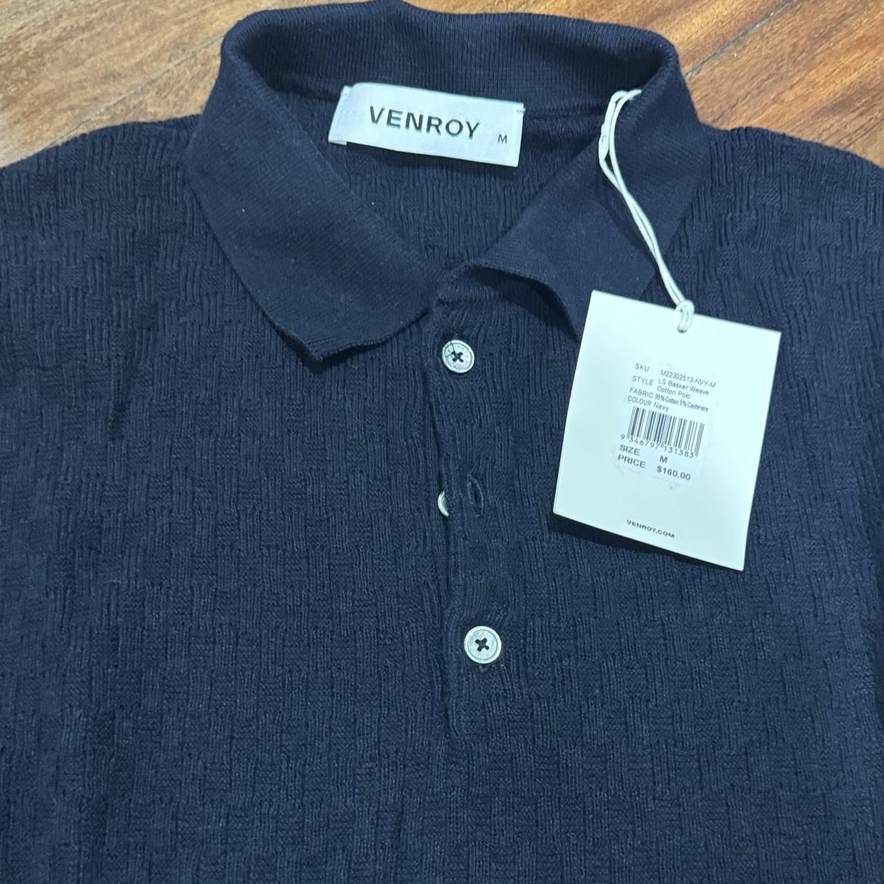 Venroy knitted long sleeve polo - Depop