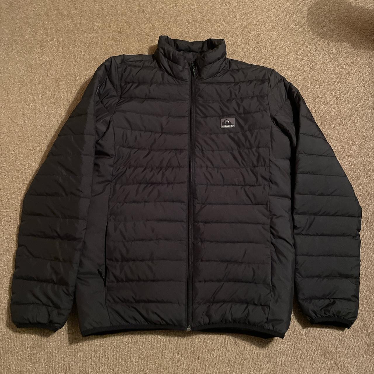 Black Quicksilver Puffer coat. Worn once - perfect... - Depop