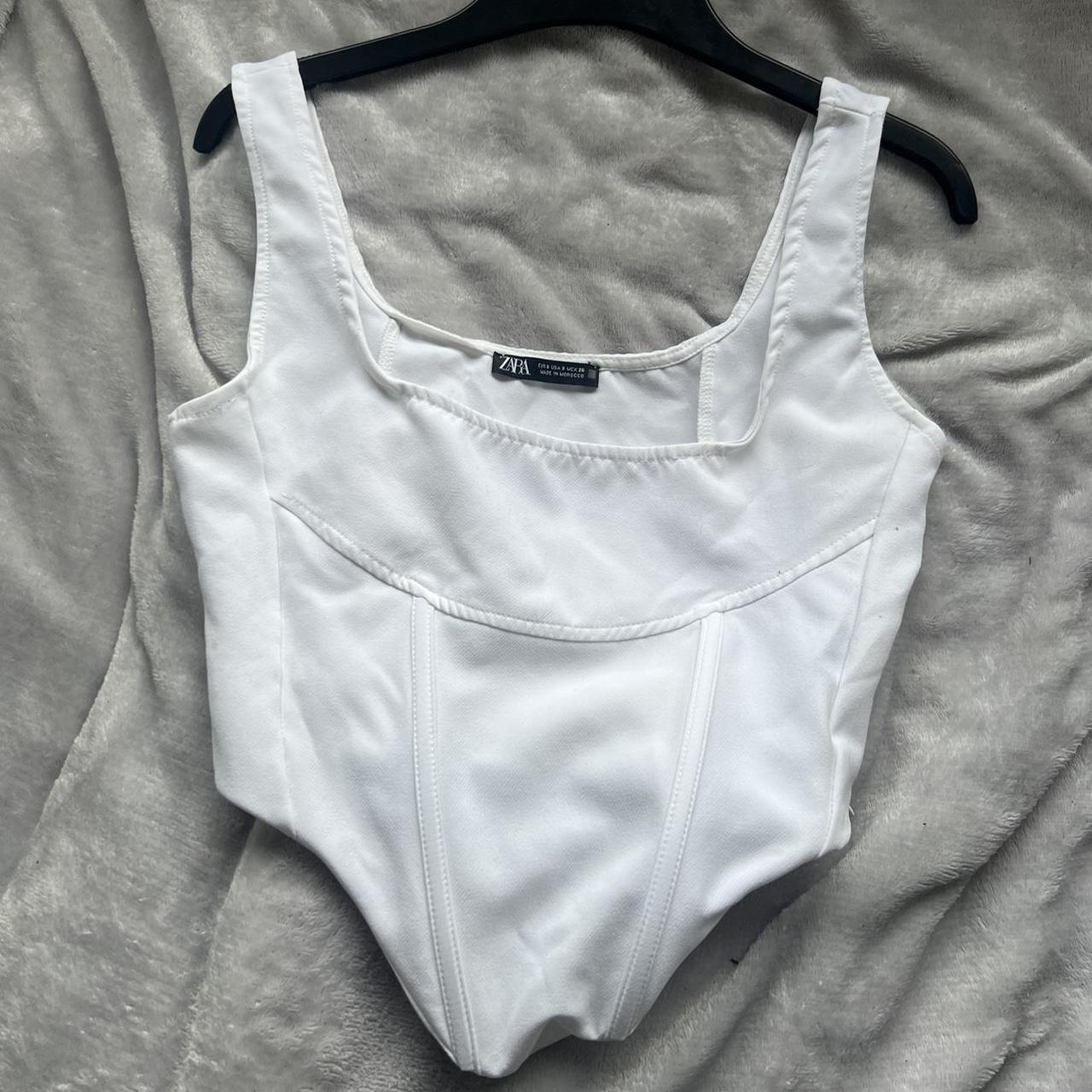 Zara Womens White Corset Depop