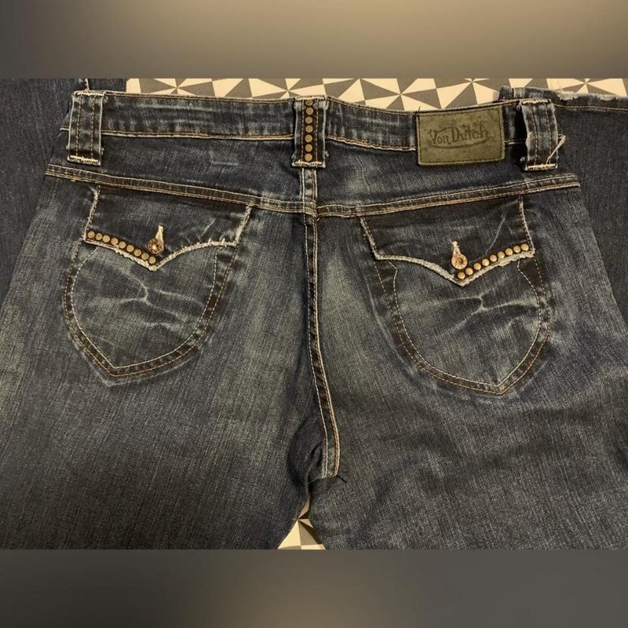 Von dutch vintage jeans from 2000s Low rise... - Depop