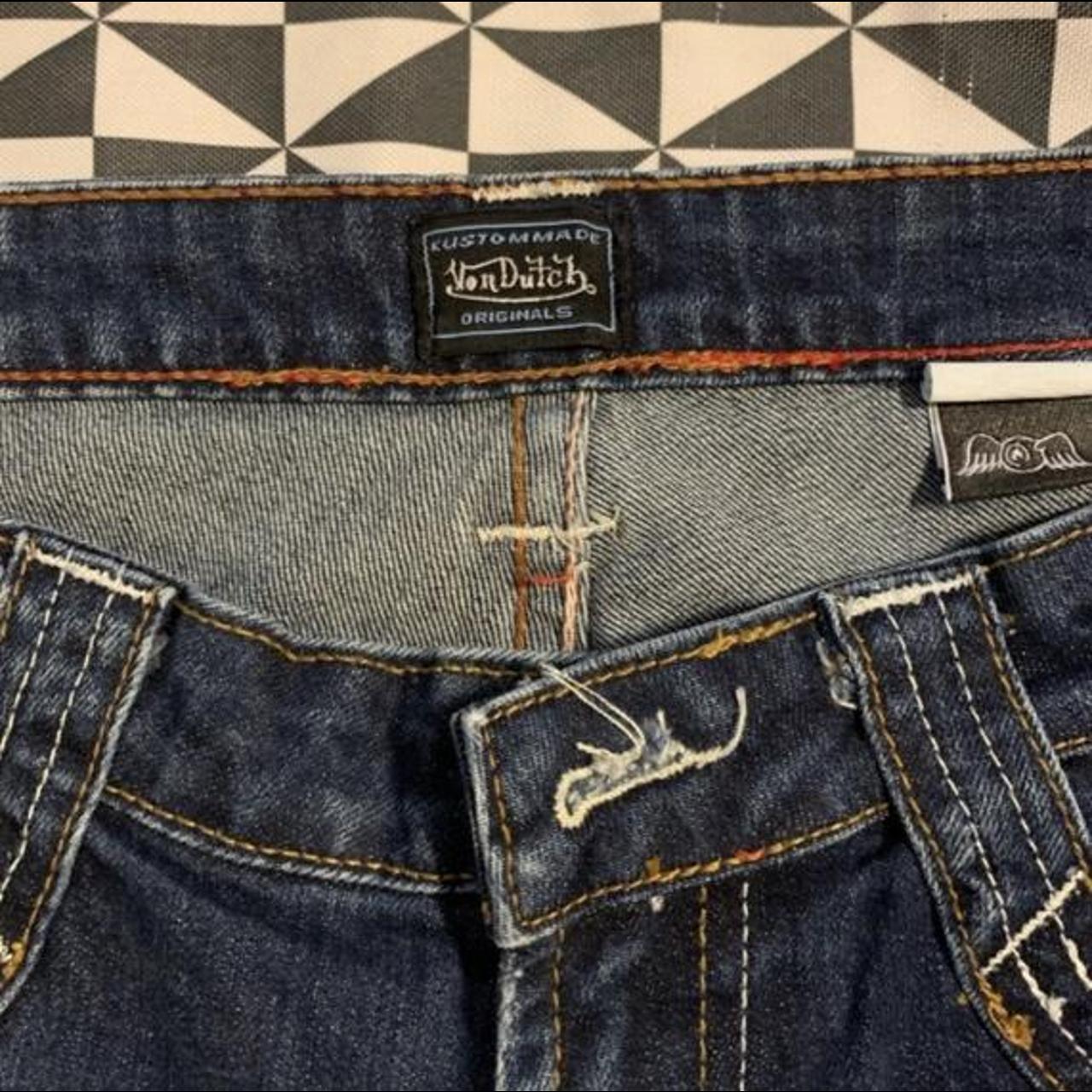 Von dutch vintage jeans from 2000s Low rise... - Depop