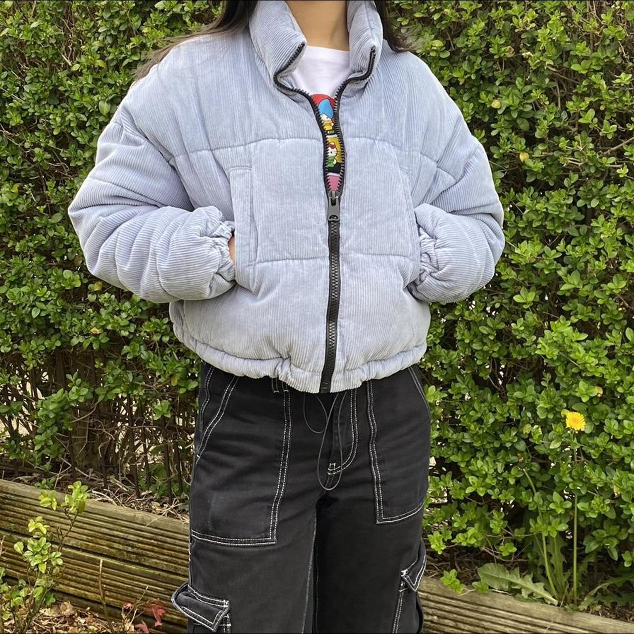 Light blue puffer jacket from urban outfitters size... - Depop