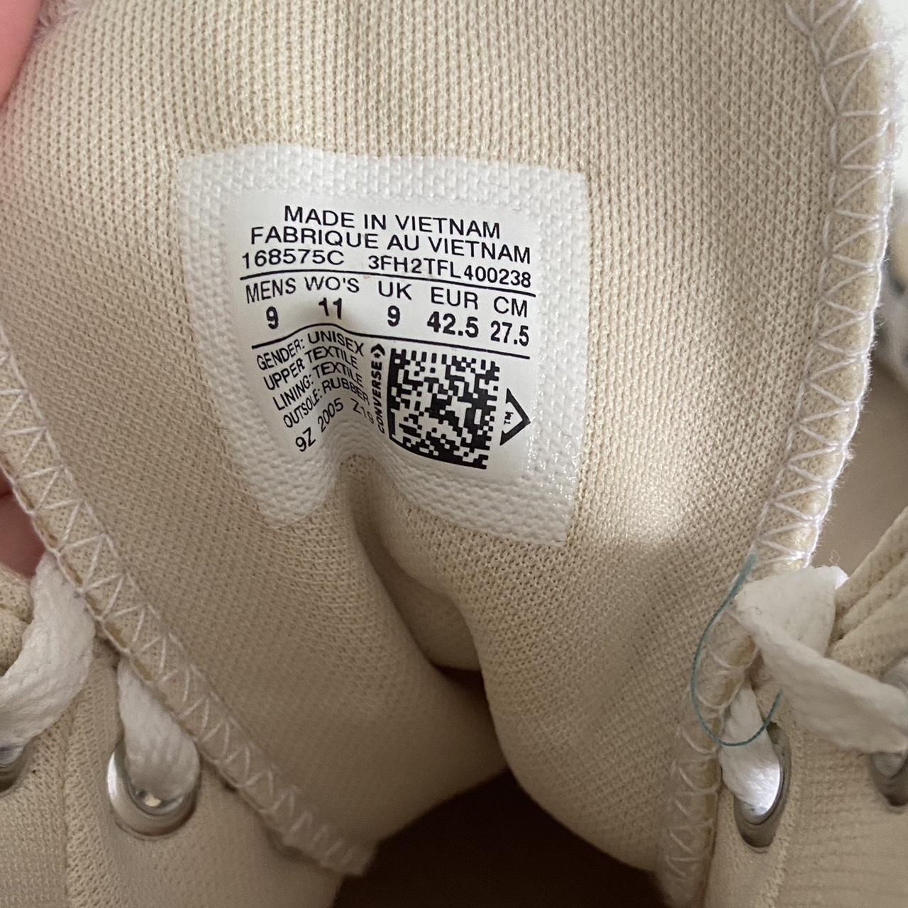 cream/ beige coloured converse selling because... - Depop