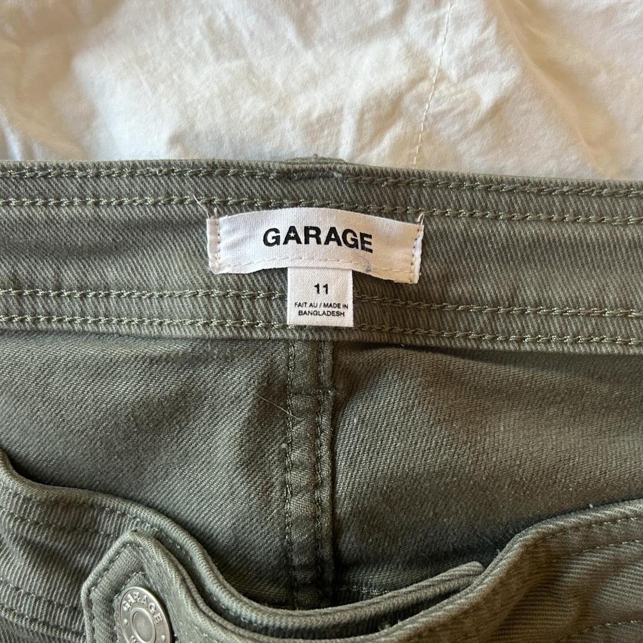 Green flared Garage pants - Depop