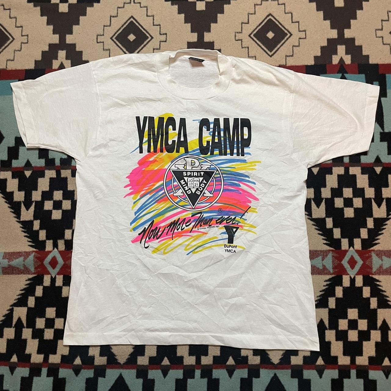 Vintage Essential 90s YMCA Jesus t shirt Size... - Depop