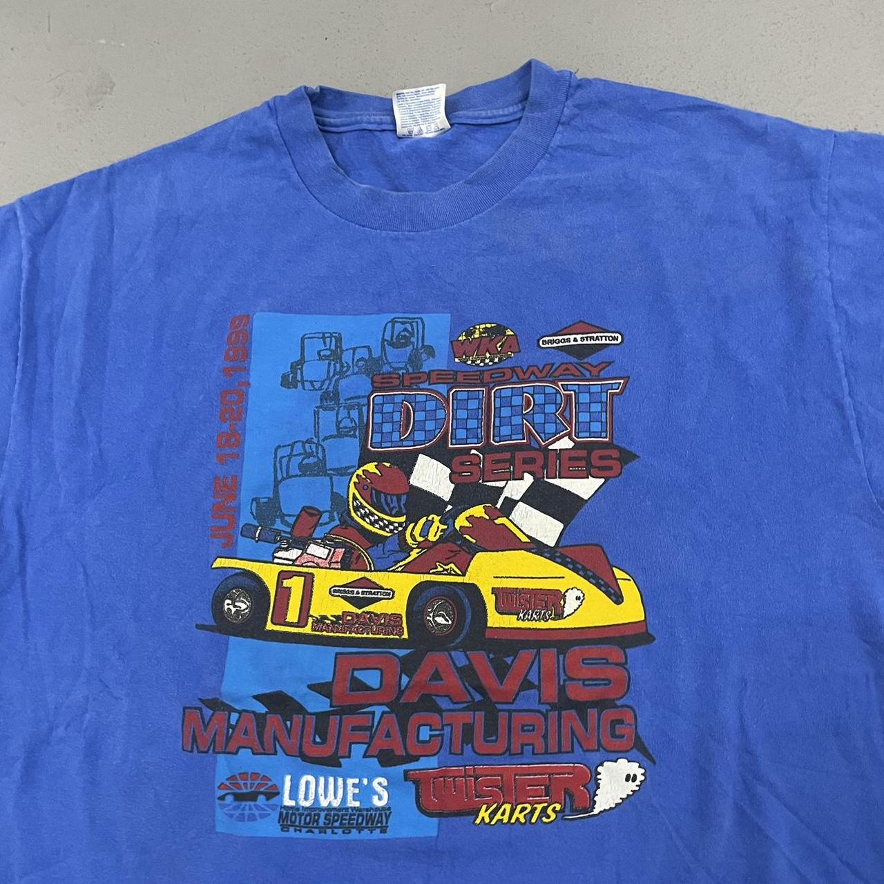 Vintage 90s Racing Derby nascar style tee Size +... - Depop