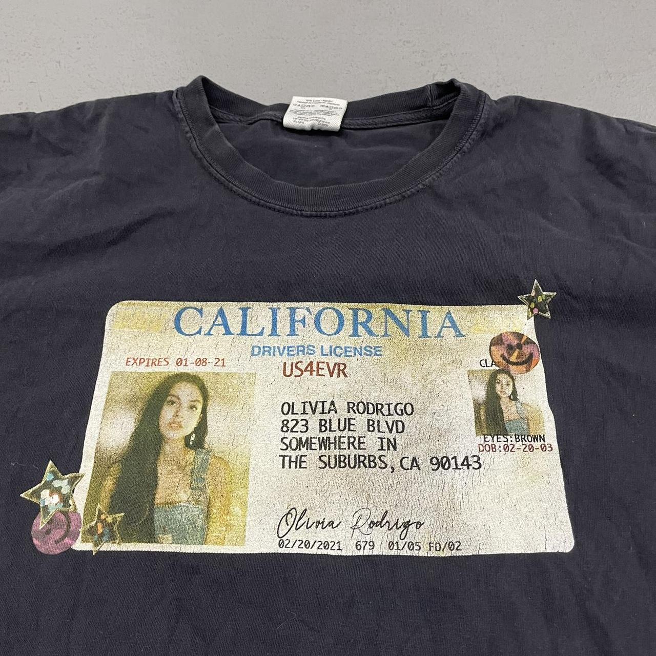 Olivia Rodrigo Drivers license tour merch tee Size... - Depop
