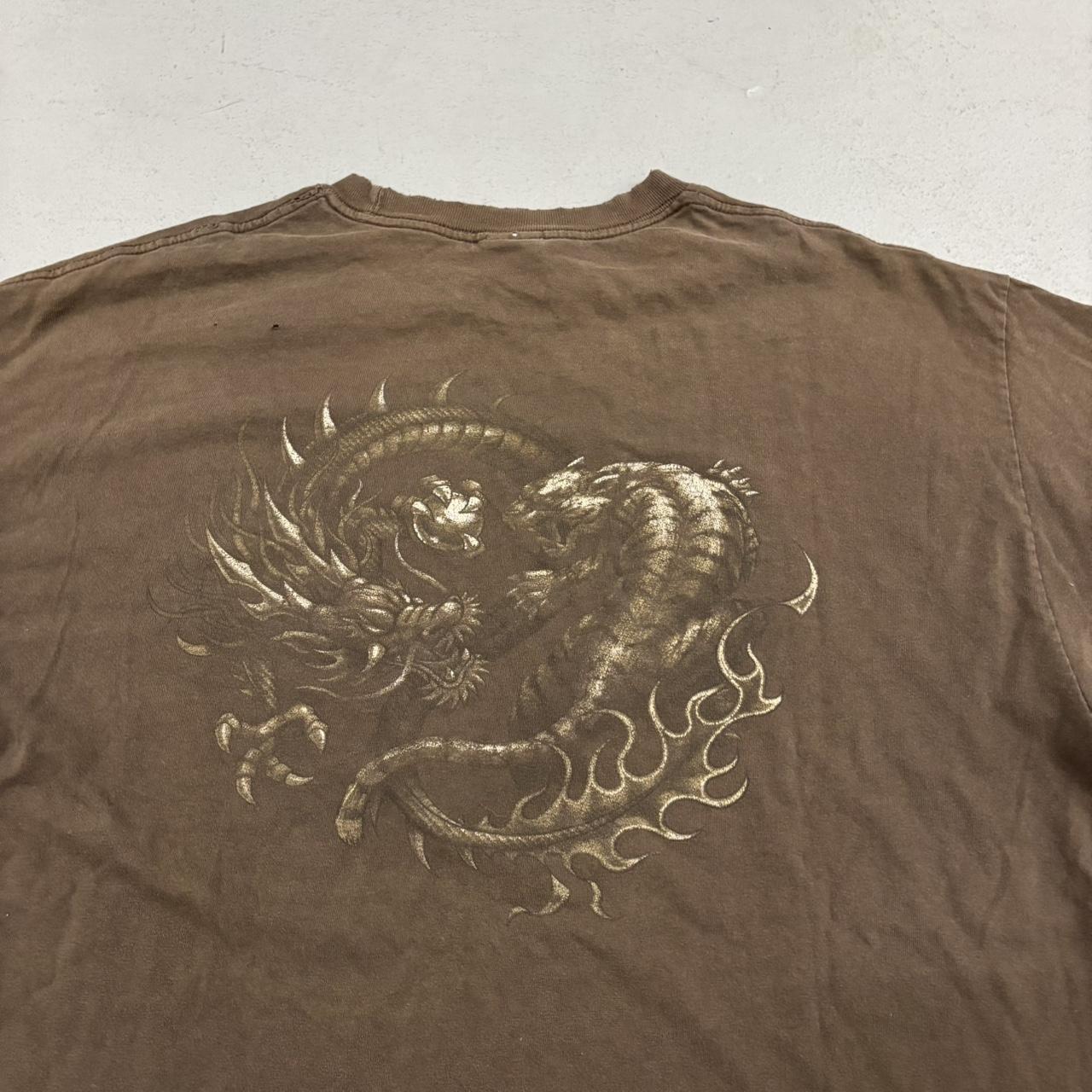 Vintage Y2K dragon Top Heavy style affliction grunge... | Depop