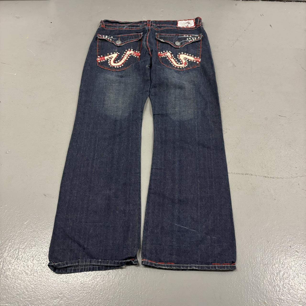 Vintage Laguna Beach grail baggy flared skull Y2K... | Depop