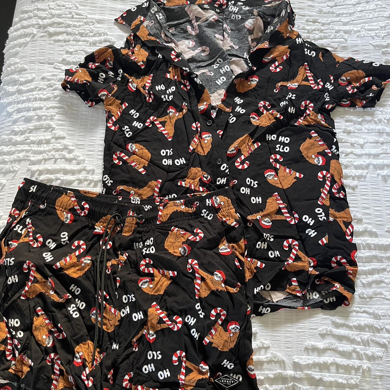 Jay Jays Christmas Button up set Size 34 shorts and... - Depop