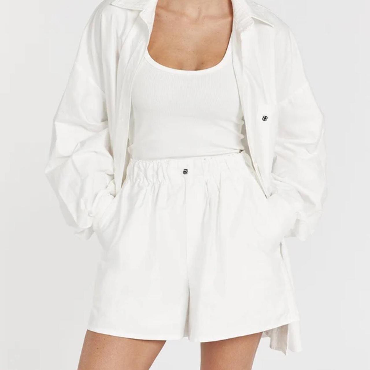 Dissh Rhea White Cotton Shorts size 8 Repop, Worn... | Depop