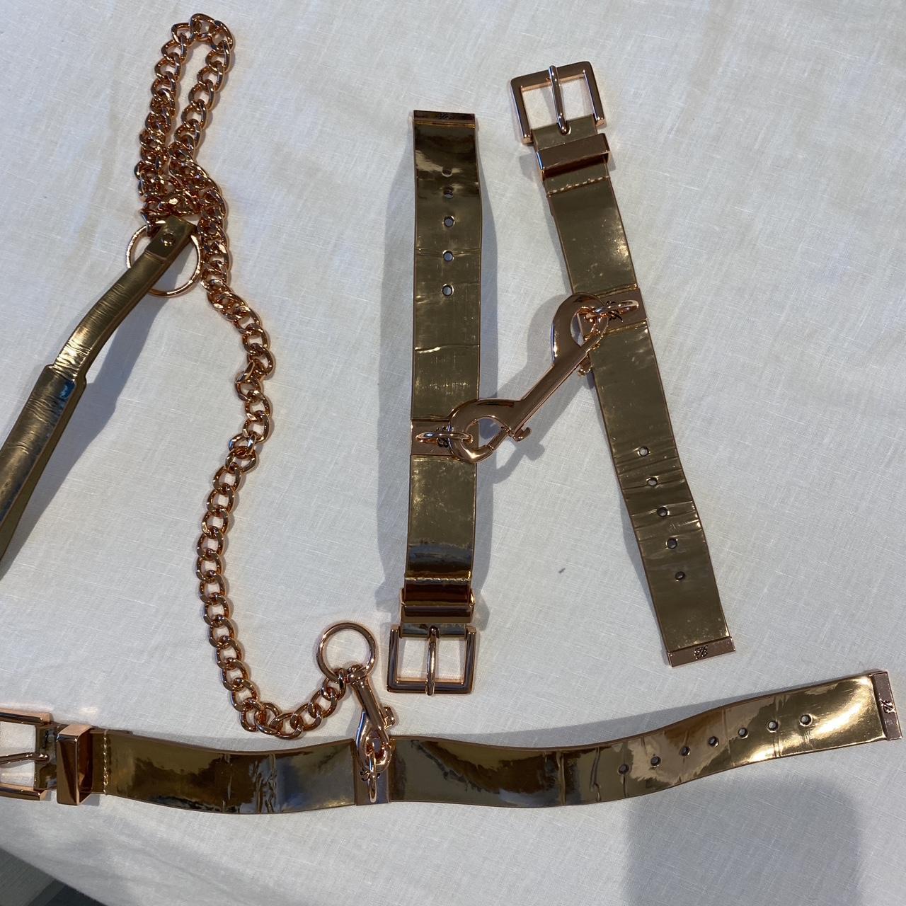 Honey Bridgette leather choker and a hand cuff... - Depop