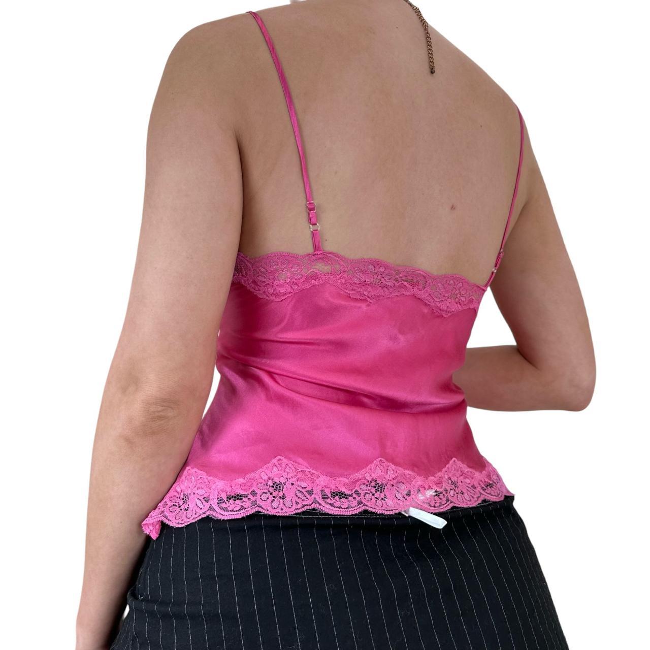 [#5373] [#23MR] 90s Rare Vintage Pink Satin Tank... - Depop