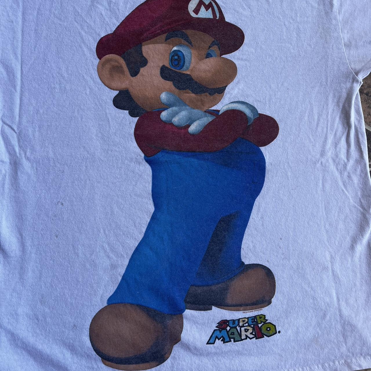vintage y2k Super Mario AOP white t shirt from... | Depop