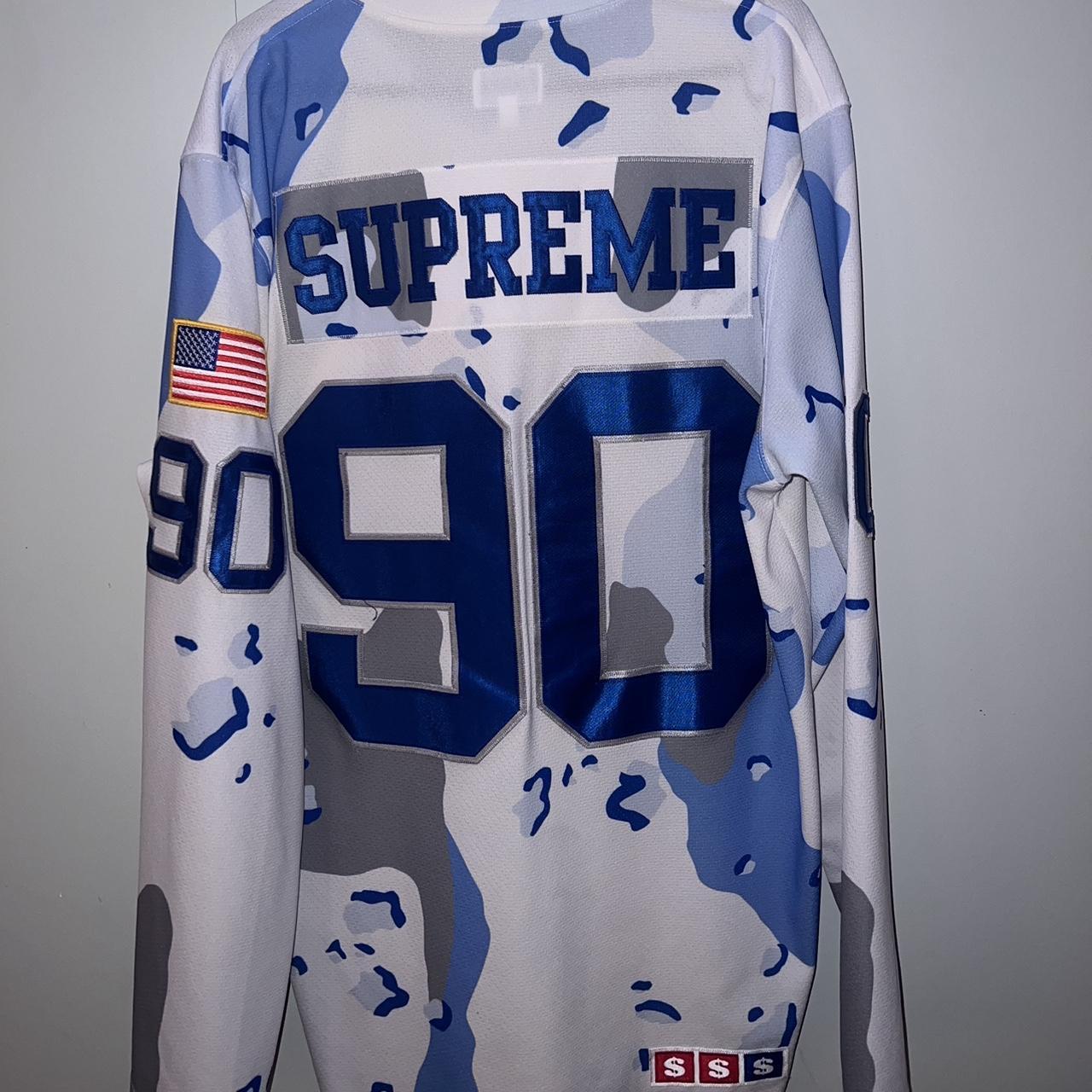Supreme blue camo jersey - Depop