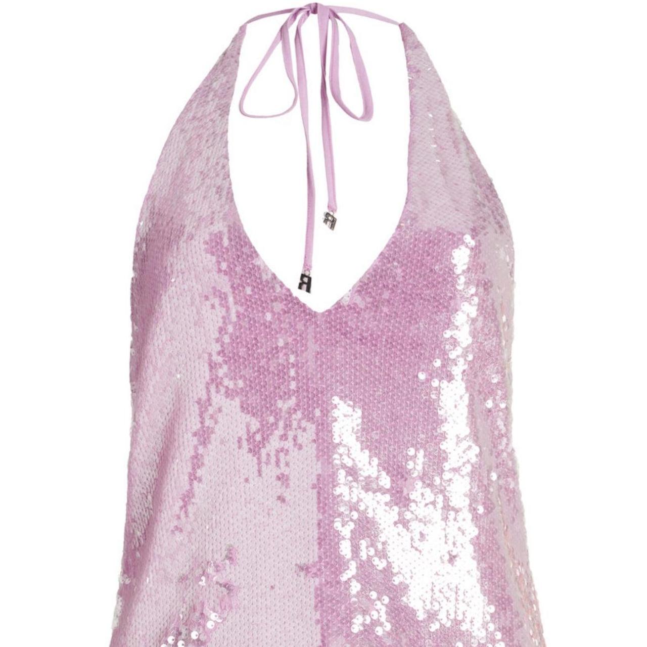Rotate purple sequin halter top Size EU 36. Fits... - Depop