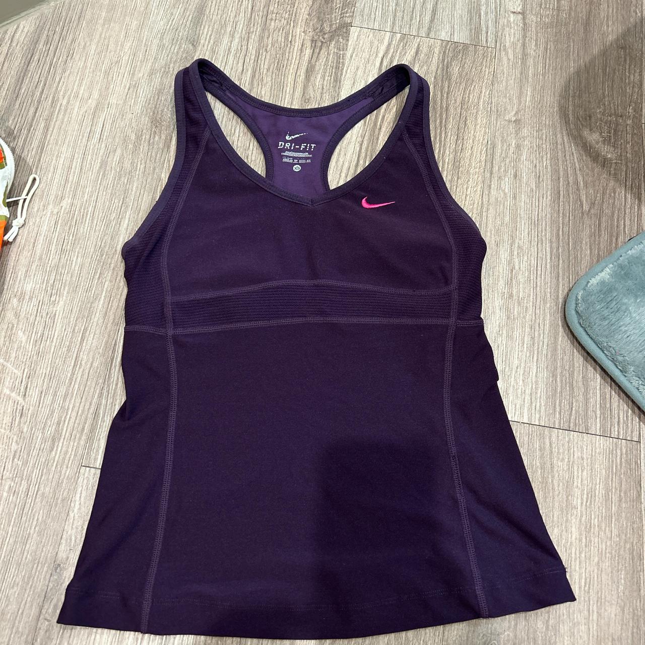 vintage nike tank top razor back workout with built... - Depop