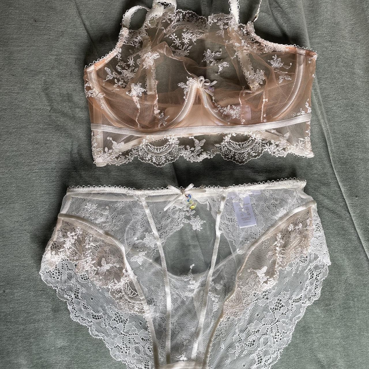 Daisy bra and brief from Honey Birdette 10c and xs... - Depop