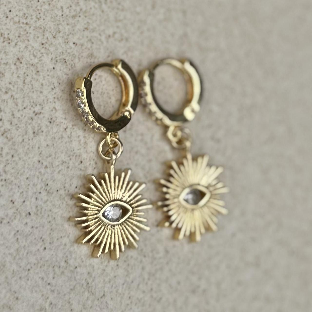 🐚 Starburst Eye Huggies/Earrings 🍒 Made by me 🐚🐚... | Depop