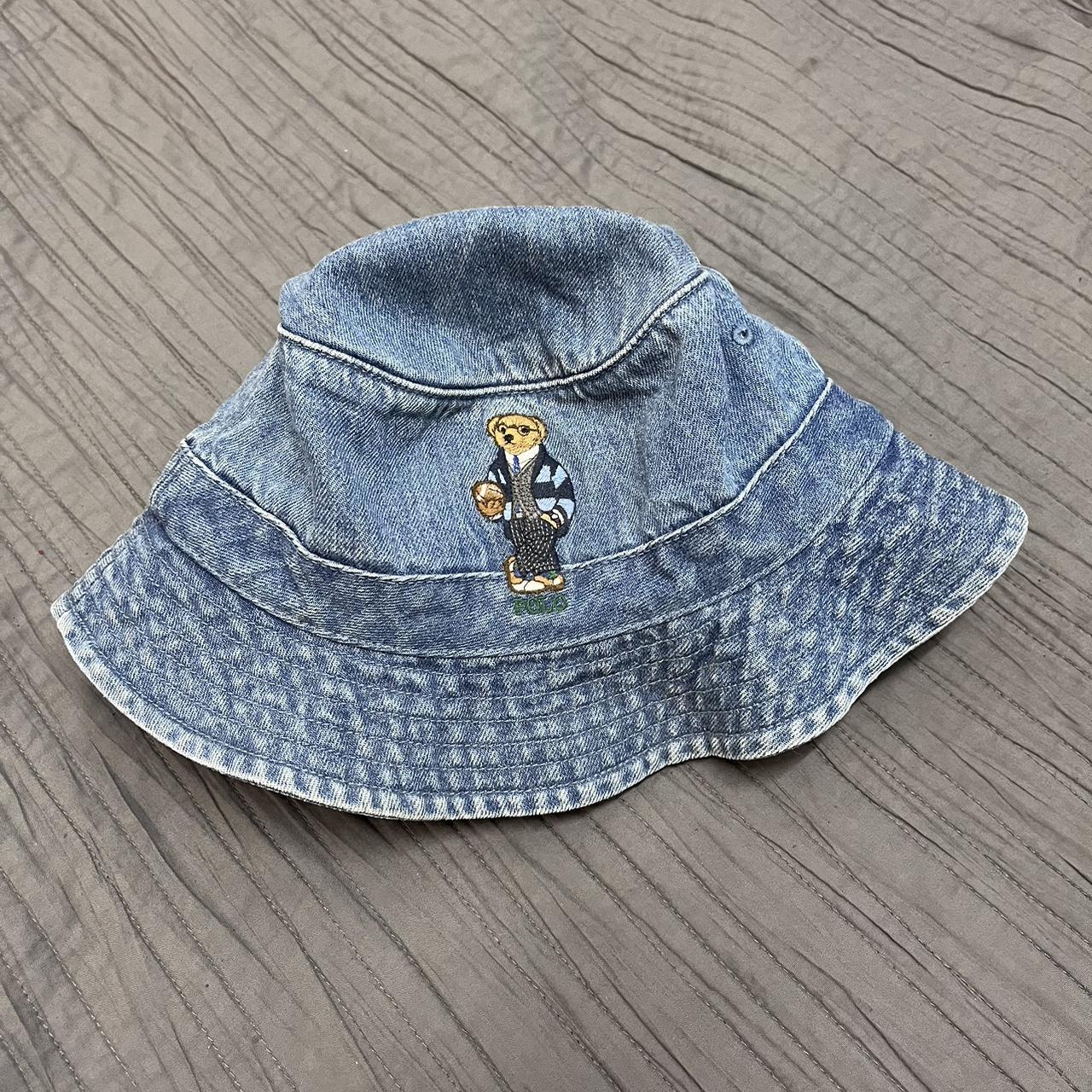💙Polo Bear💙 Denim bucket hat Ralph Lauren 🐻 Cute... - Depop