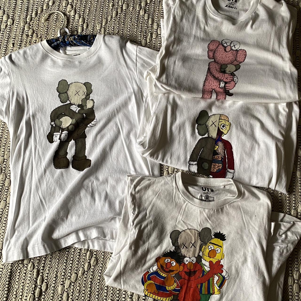 Kaws uniqlo tees bundle. One has tag others haven’t.... - Depop