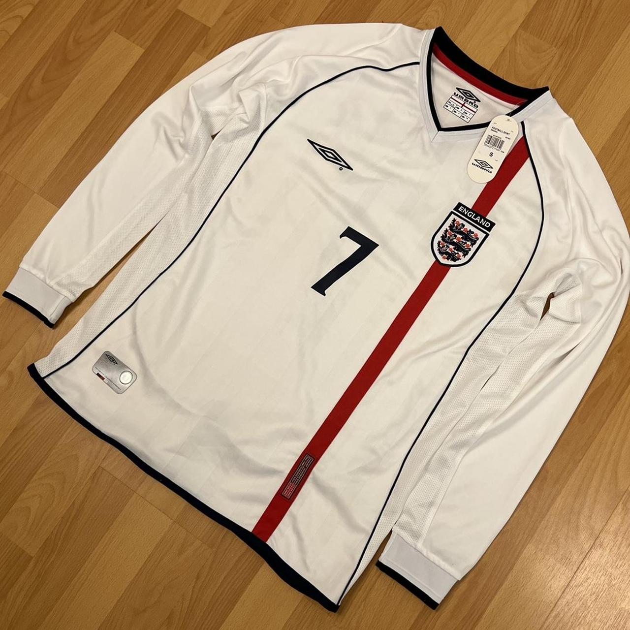 England 2001 Home White Football Shirt Small BRAND... - Depop