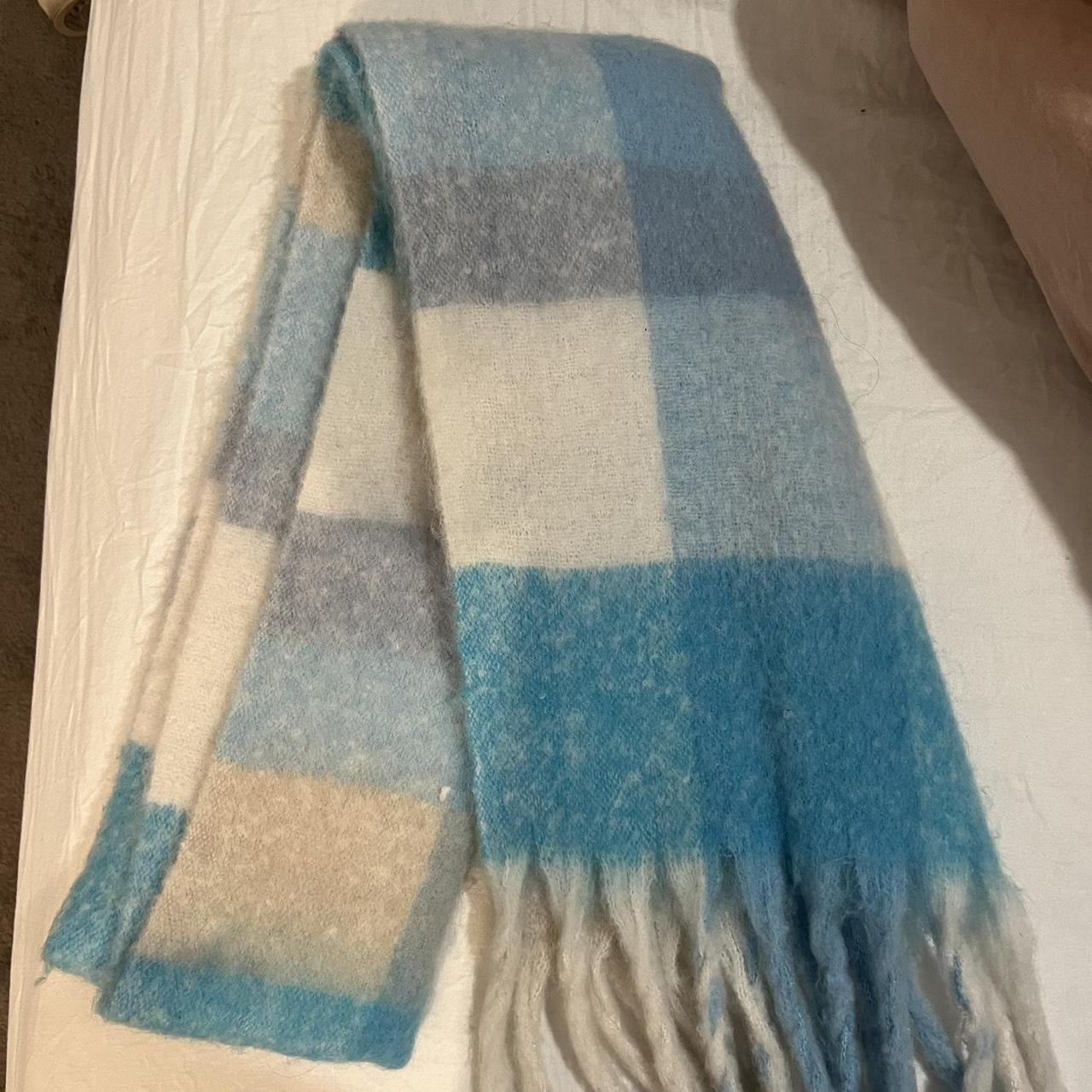 The cutest blue checkered scarf Worn a few times In... - Depop