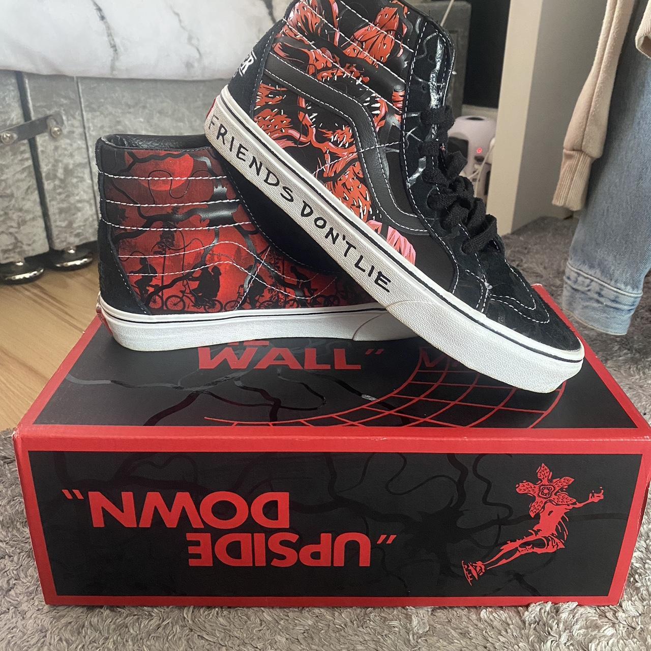 Stranger Things Sk8-Hi vans. Limited edition. Worn... - Depop