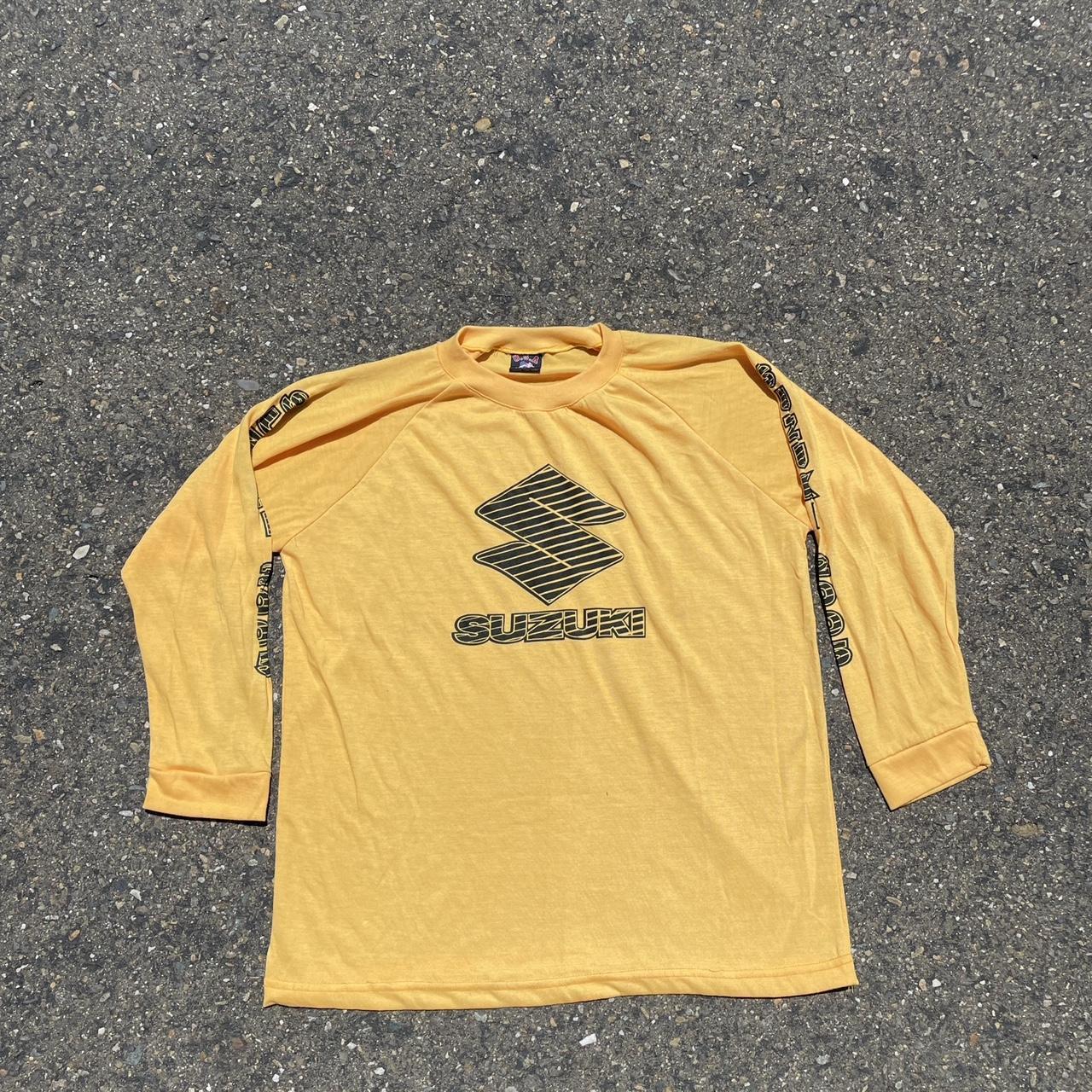 Vintage Y2K Suzuki motorcycle long sleeve shirt size... - Depop