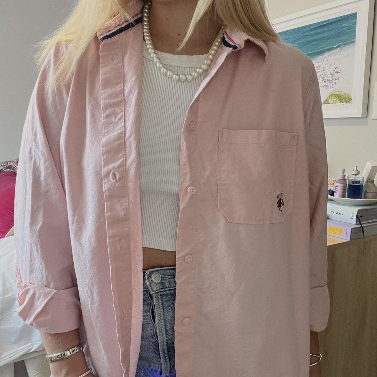 Pink Polo Ralph Lauren Button Down Super soft and... - Depop