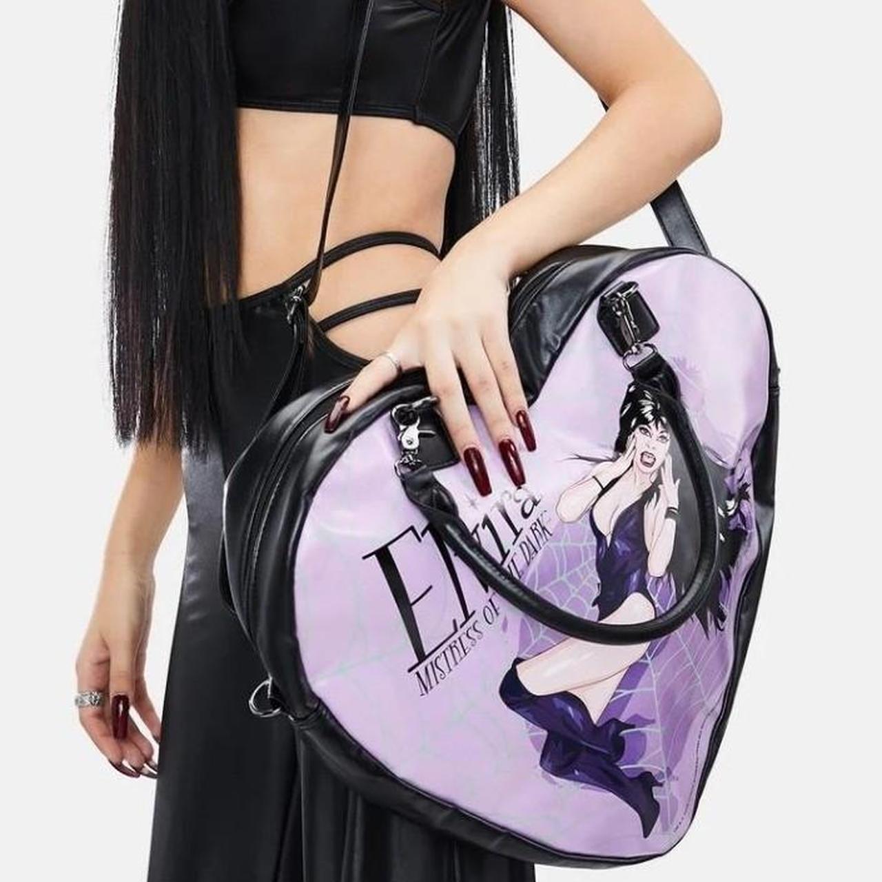 Dolls Kill Women's Black and Purple Bag | Depop