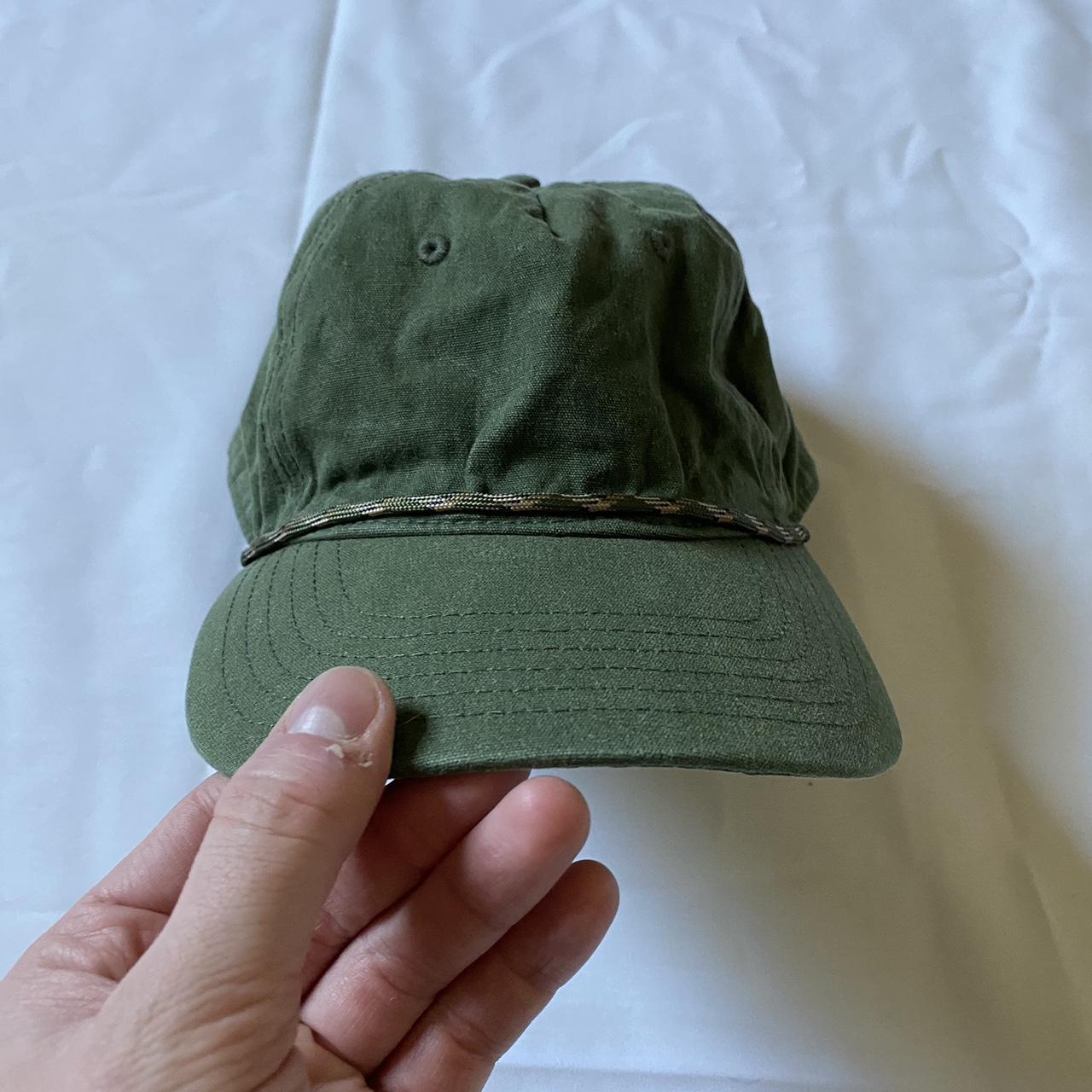 Green Baseball hat. Has fishers rope around front.... - Depop