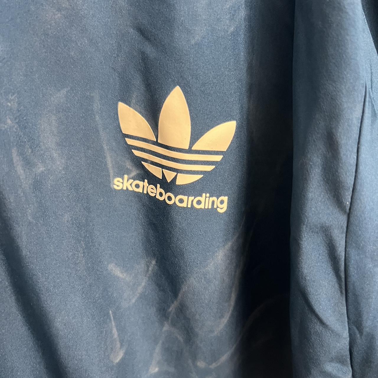 Adidas skateboarding zip up nylon hoodie jacket,... - Depop