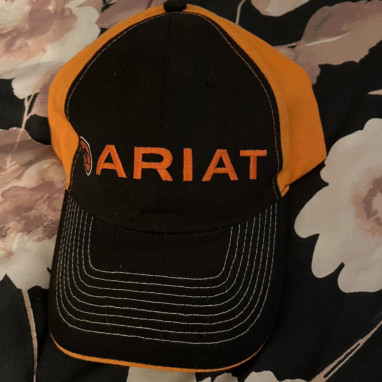 Ariat black & orange ball cap Never worn - Depop