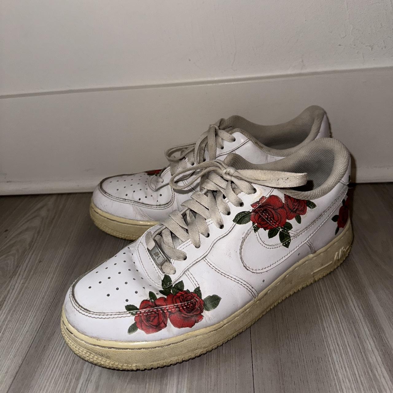 Nike red rose air forces. Women’s 10 - Depop
